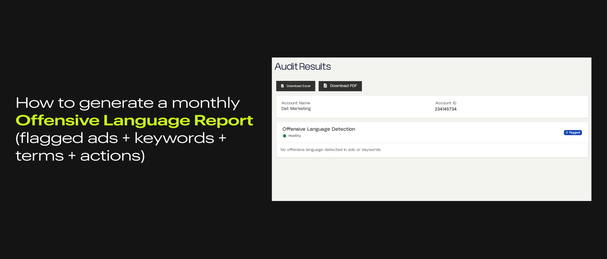 Monthly Offensive Language Report: PPC Compliance Guide